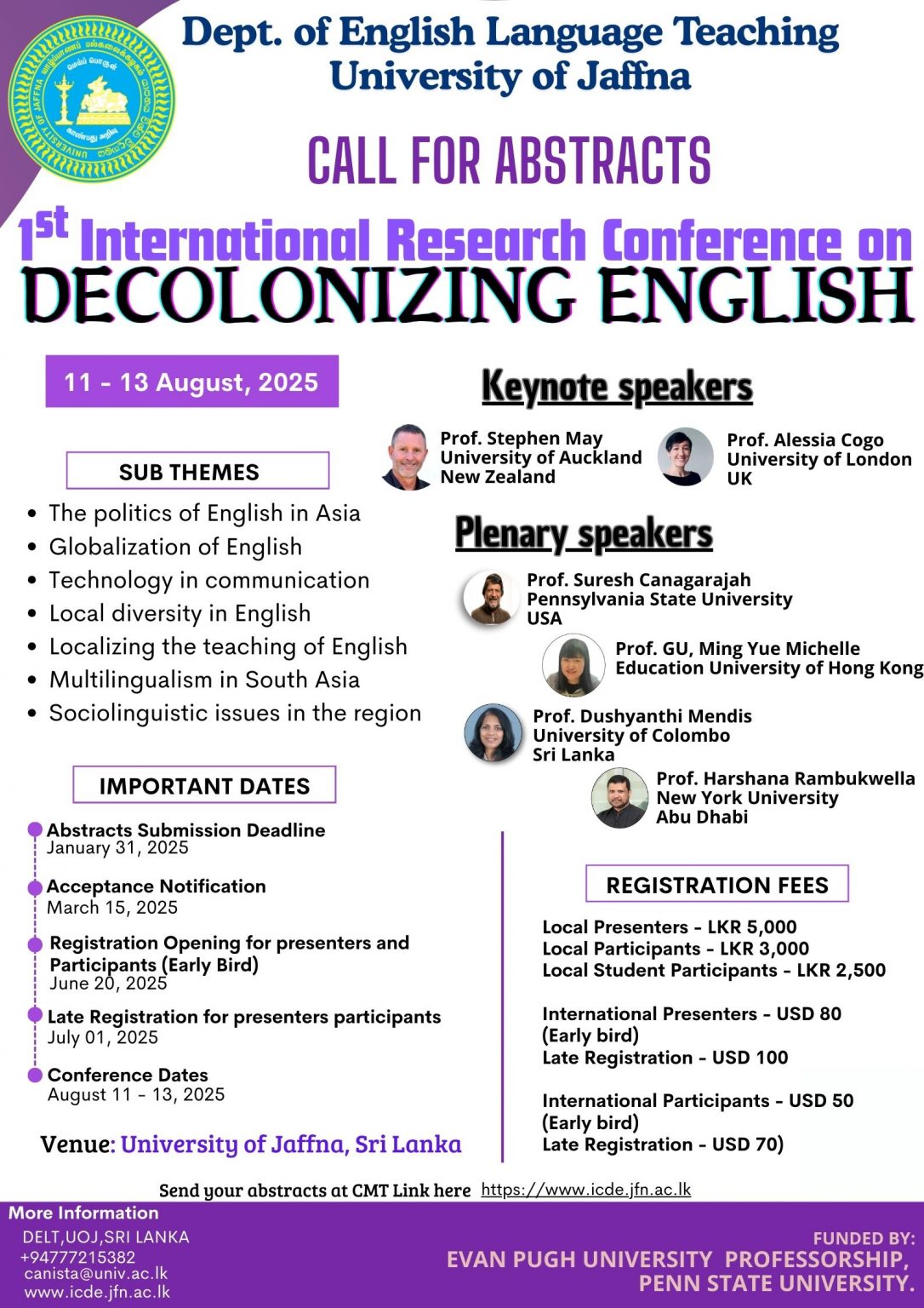 1st INTERNATIONAL CONFERENCE ON DECOLONIZING ENGLISH – Department of ...